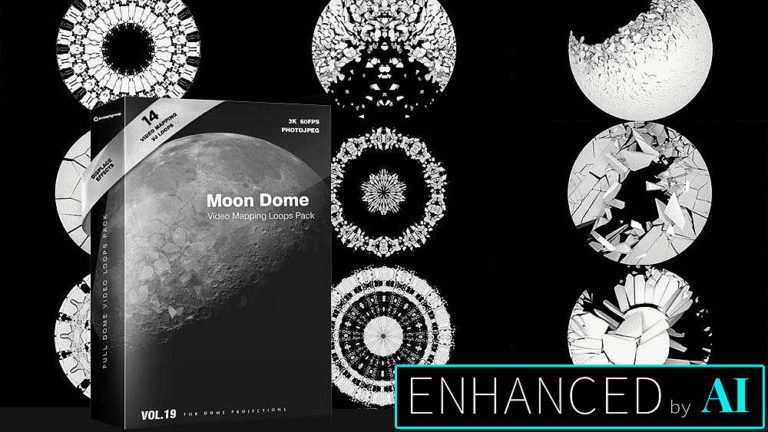 Moon Dome - Fulldome Projection Mapping Loops Pack Vol.19 | VMS