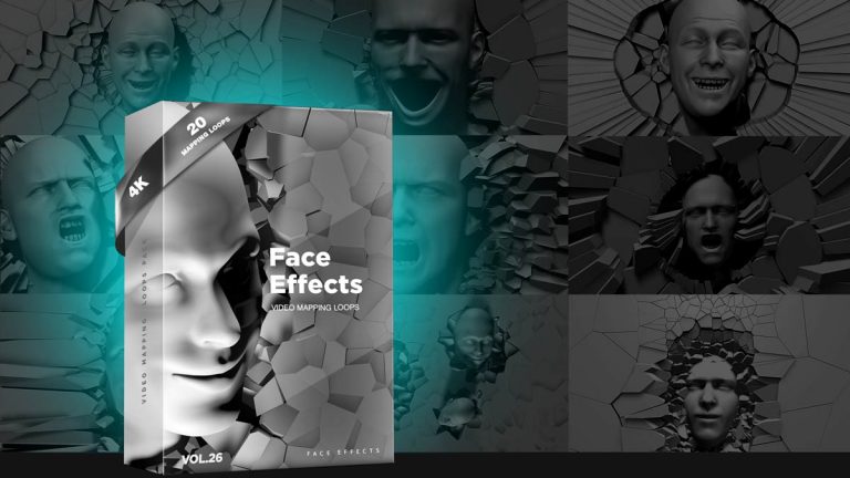 Face Effects - Projection Mapping Loops Pack Vol.26 | VMS