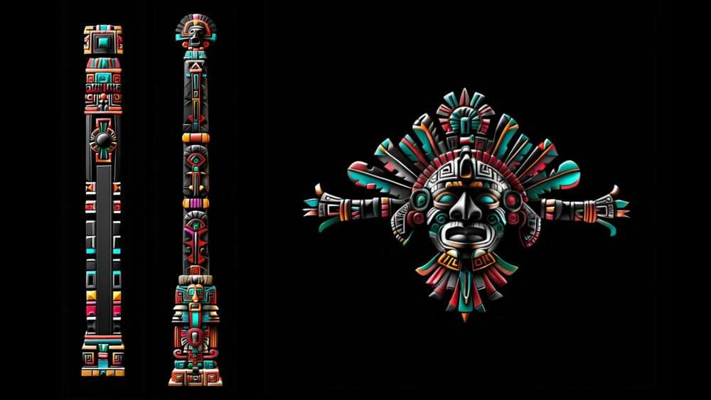 Aztec Walls - Projection Mapping Textures Pack Vol.16 | VMS
