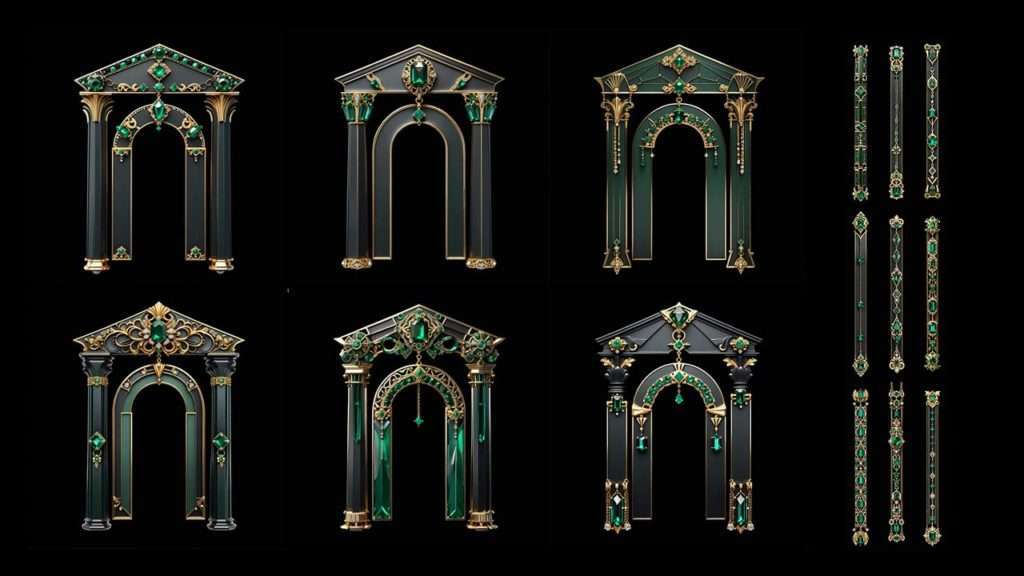 Emerald Pattern - Projection Mapping Textures Pack Vol.37 | VMS