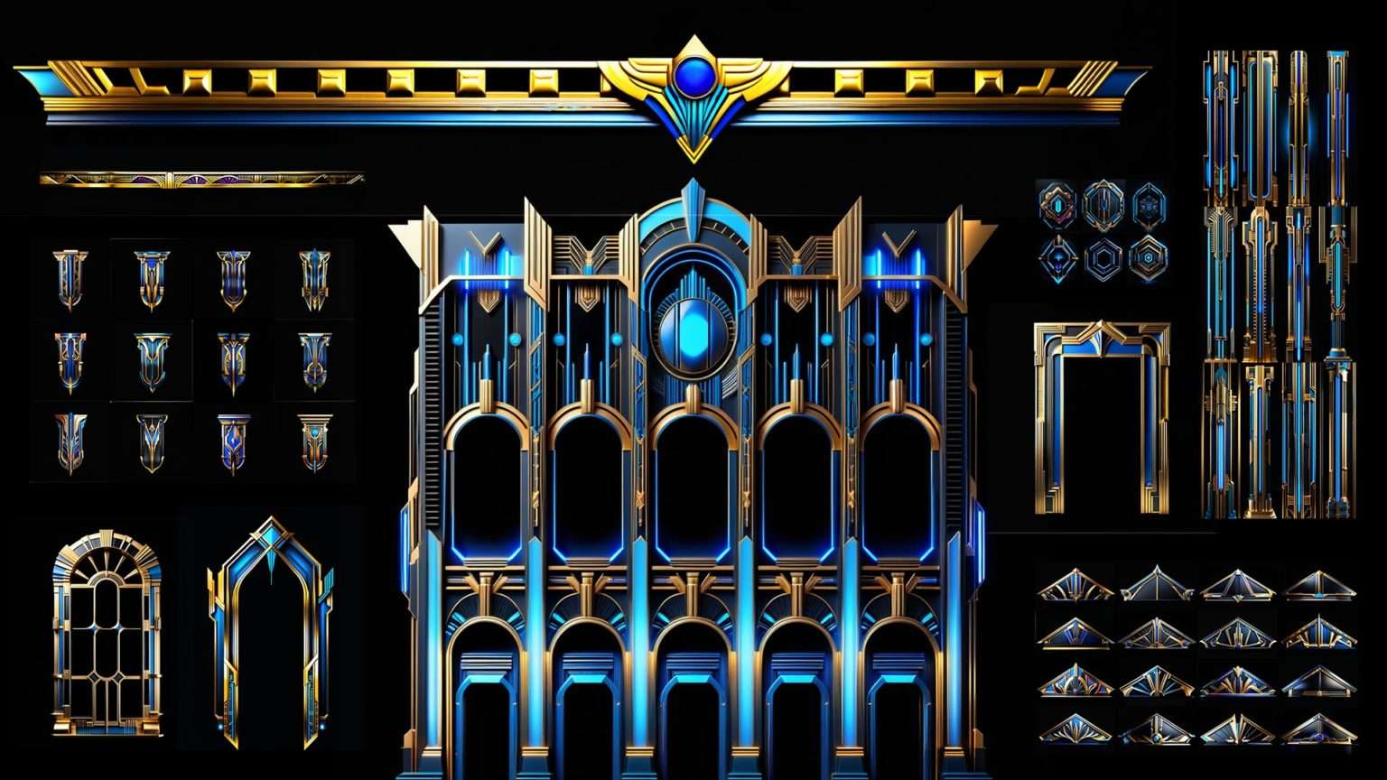 Luxury Cyberpunk - Projection Mapping Textures Pack Vol.14 | VMS