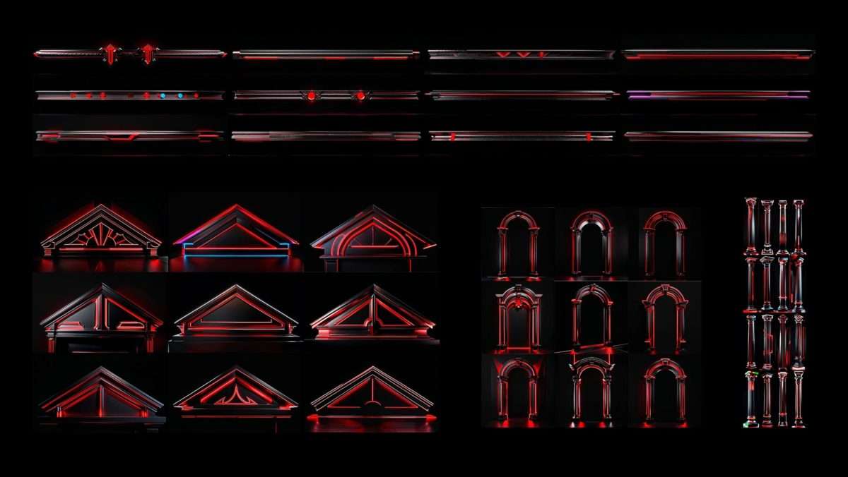 Red Classic - Projection Mapping Textures Pack Vol.15 | VMS