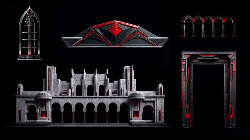 Red Monument - Projection Mapping Textures Pack Vol.47 | VMS