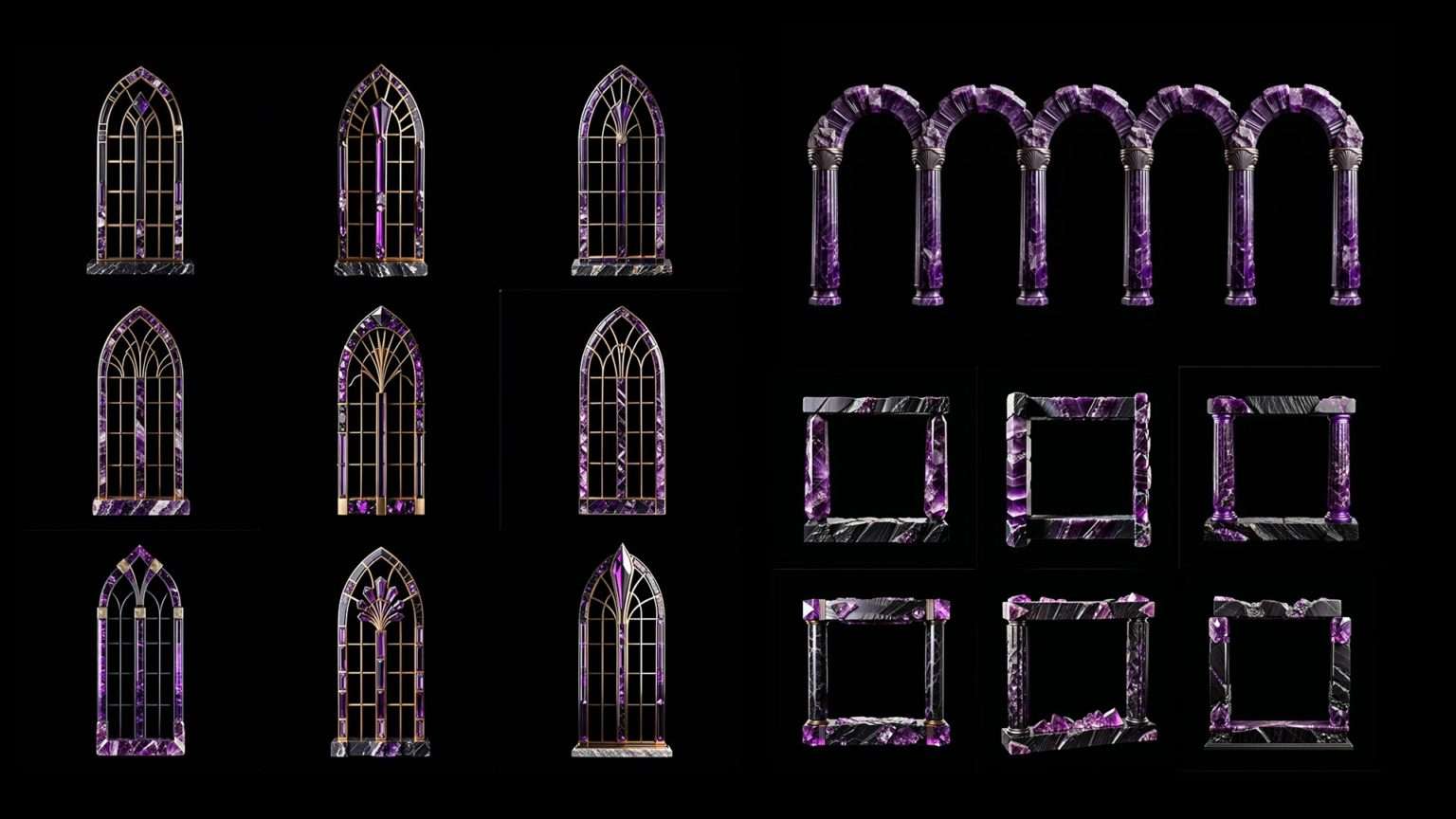 Saint Amethyst - Projection Mapping Textures Pack Vol.29 | VMS
