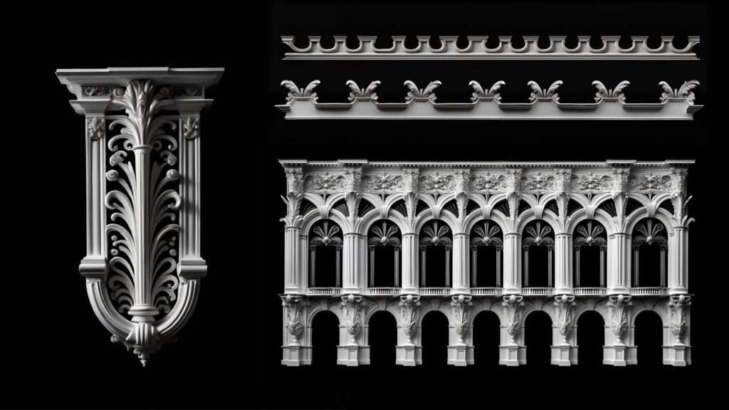 White Baroque - Projection Mapping Textures Pack Vol.46 | VMS