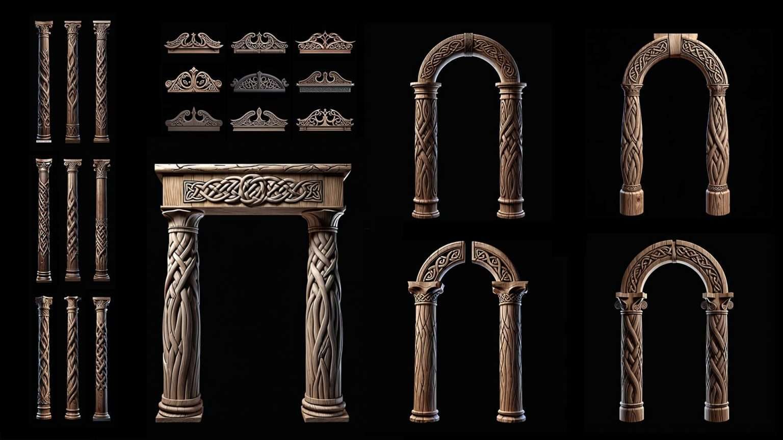 Celtic Wood - Projection Mapping Textures Pack Vol.56 | VMS