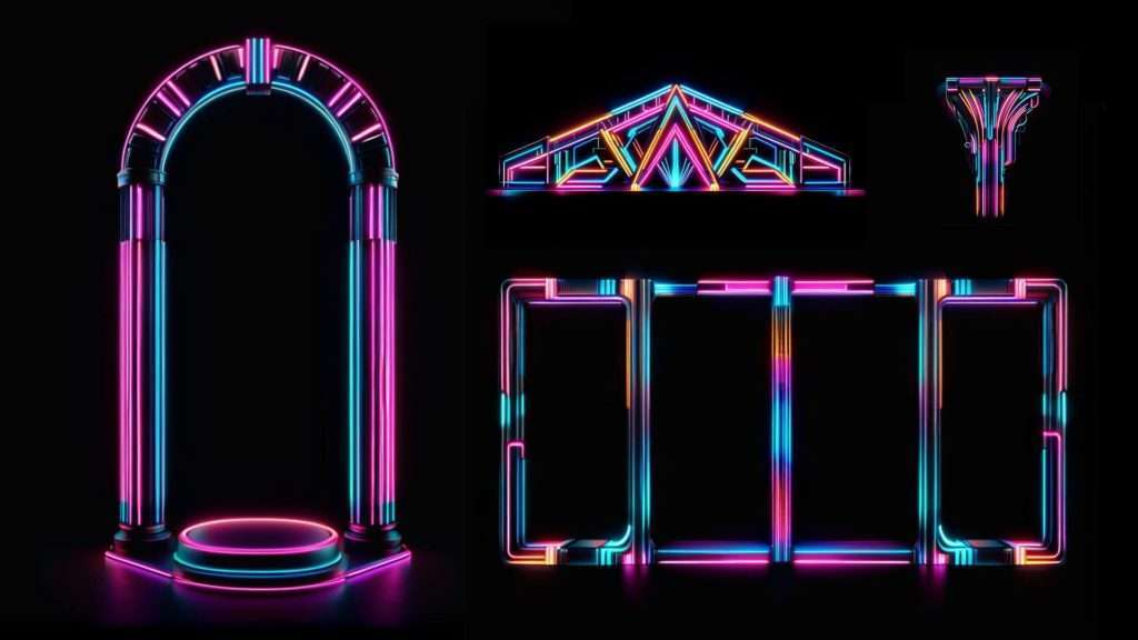Techno Neon - Projection Mapping Textures Pack Vol.55 | VMS