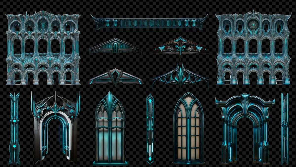 Techno Baroque - Projection Mapping Textures Pack Vol.60 - UPDATED | VMS