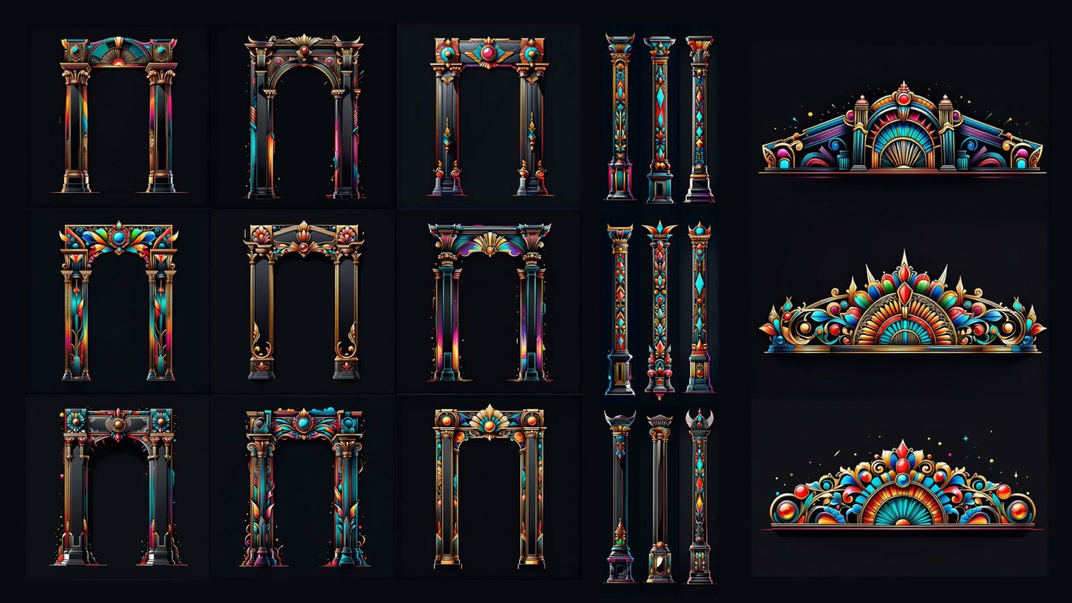 Colorful Cartoon - Projection Mapping Textures Pack Vol.64 | VMS