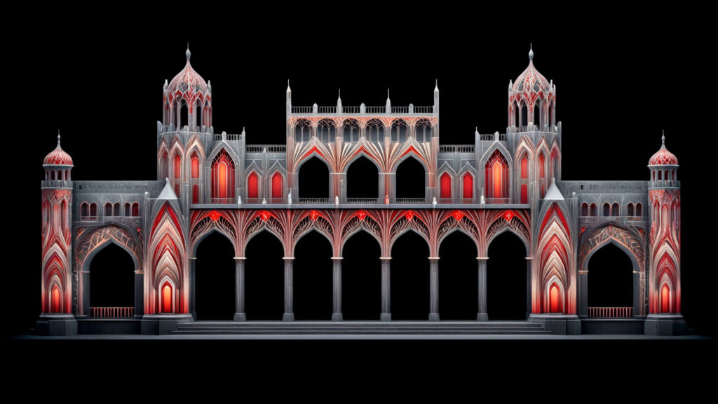 Amber Arcs - Projection Mapping Texture Pack Vol.105 | VMS